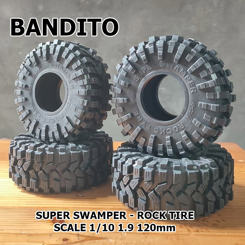 Jual Ban RC Adventure Super Swamper Rock Tire MAXXIS 1.9 120mm | Shopee ...