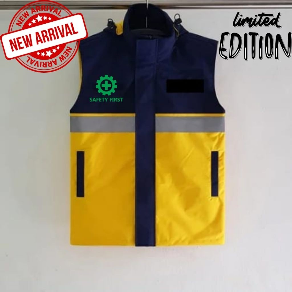 Jual Rompi K3 Kuning Navy / Vest Safety First ( Polos ) Terlaris ...