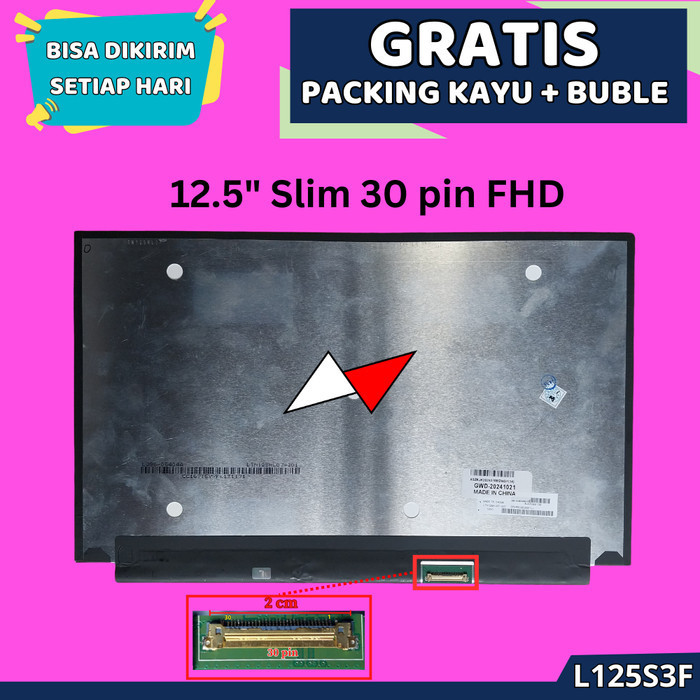 Jual LED LCD Laptop Lenovo ThinkPad A275 A285 X285 12.5 Inch 30Pin FHD ...