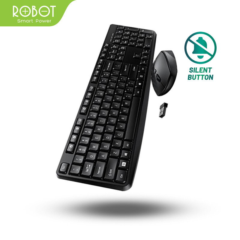 Jual ROBOT Portable Mini Wireless Set Combo Keyboard and Mouse KM3100 ...