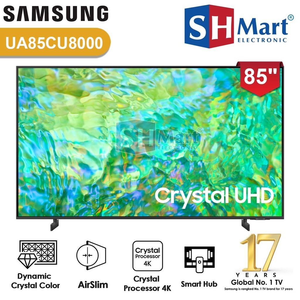 Jual SMART TV SAMSUNG 85 INCH 85CU8000 4K CRYSTAL UHD SLIM DESIGN ...