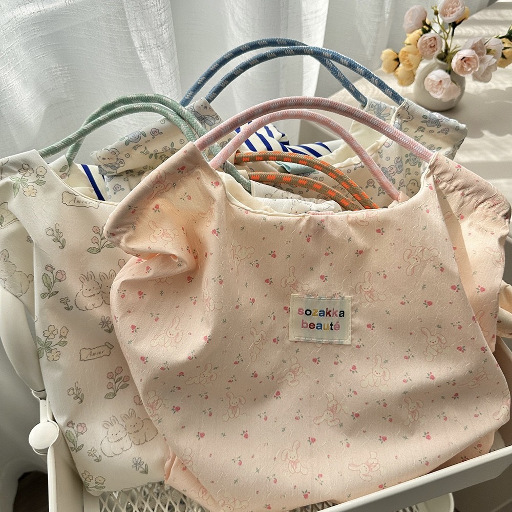 Jual Little Maple - Locky Floral Pattern Korean Tote Bag / Tas Korea ...