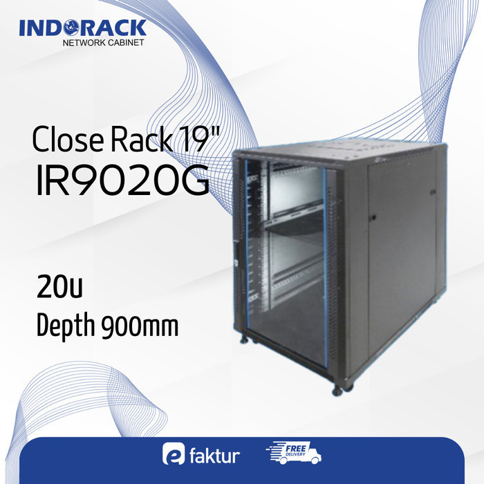Jual IR9020G INDORACK STANDING CLOSE RACK 19 DEPTH 900MM 20U GLASS DOOR ...