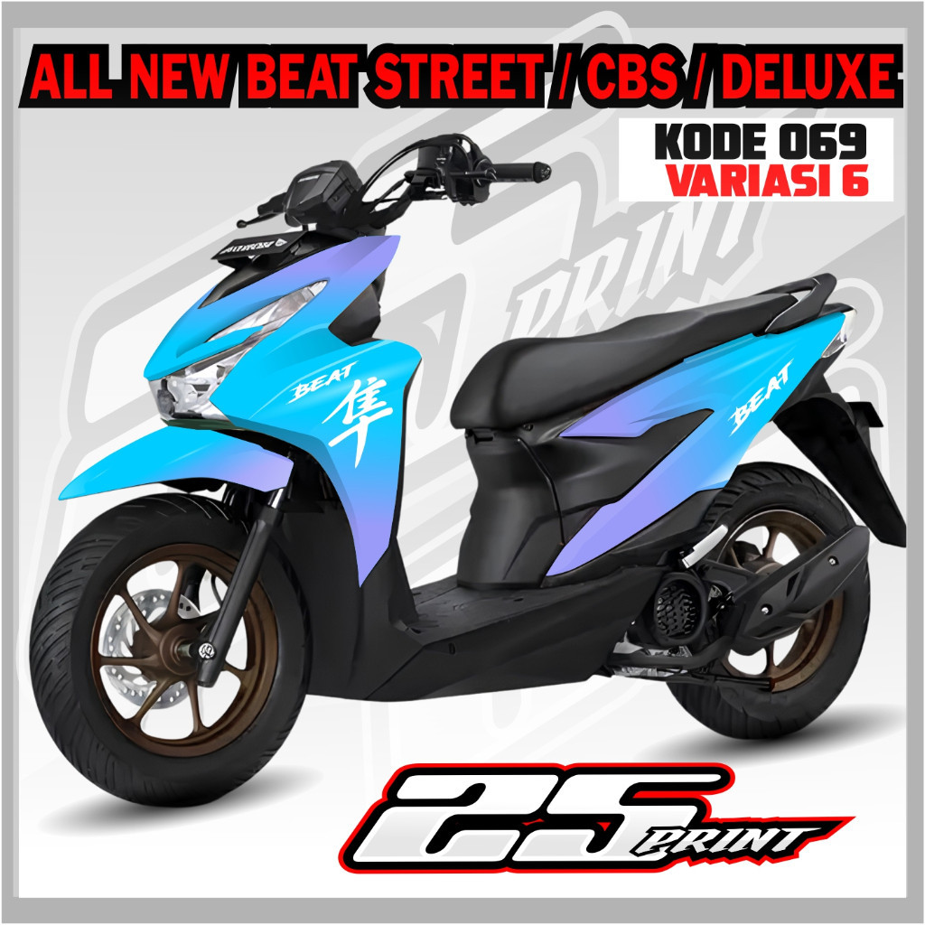 Jual STICKER ALL NEW HONDA 2024 BEAT STREET DELUXE CBS KODE 069 STIKER ...