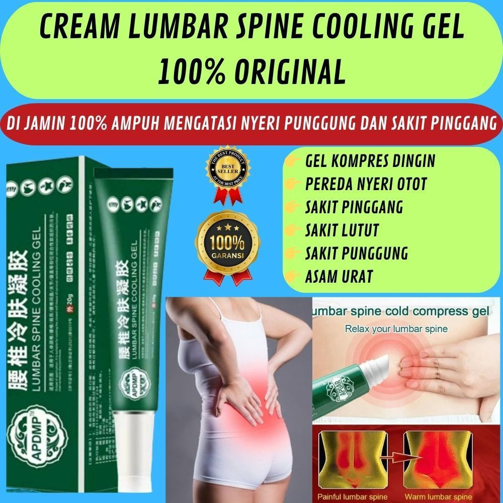 Jual Lumbar Spine Cooling Gel Cream Lutut Gel Pereda Lumbar Spine Joint ...