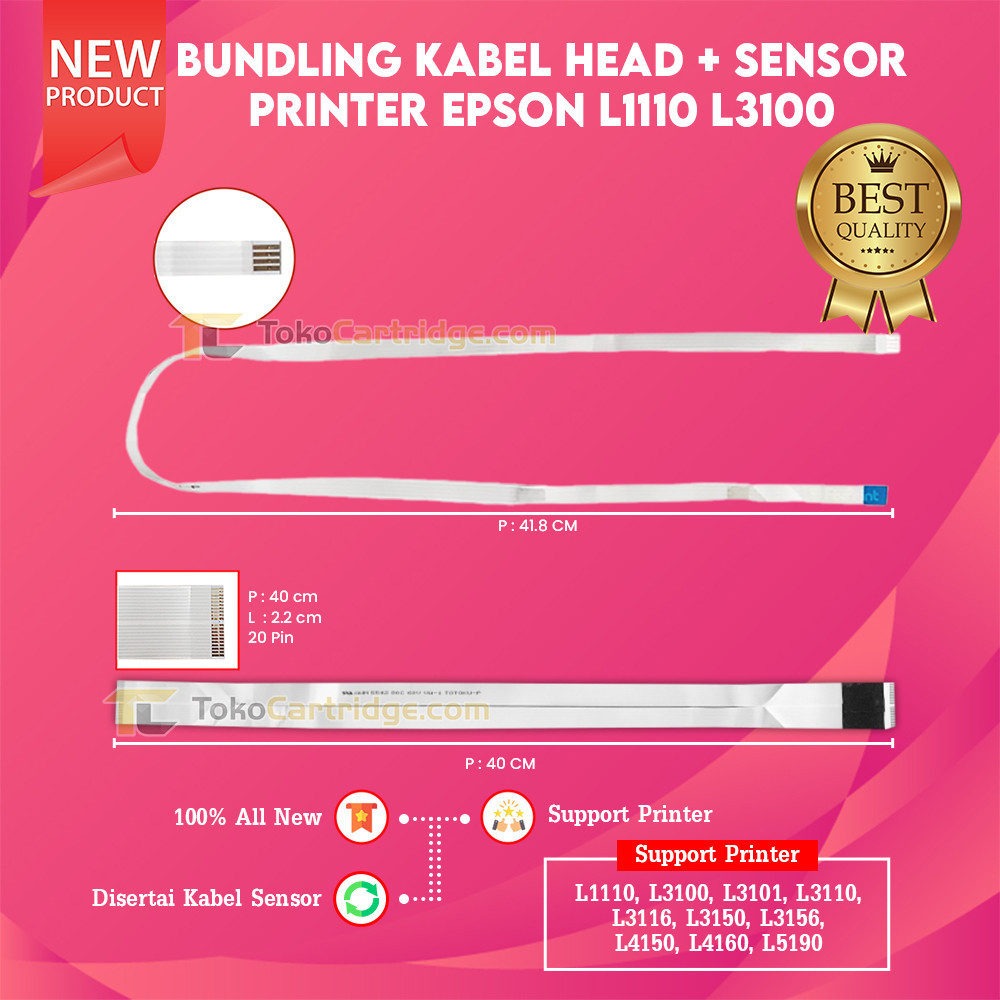 Jual Kabel Print Head + Sensor Epson L3110 L1110 L3150 Printer L4150 ...