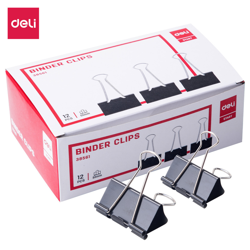 Jual Deli | Klip Binder (Binder Clips) | E3856X | Shopee Indonesia