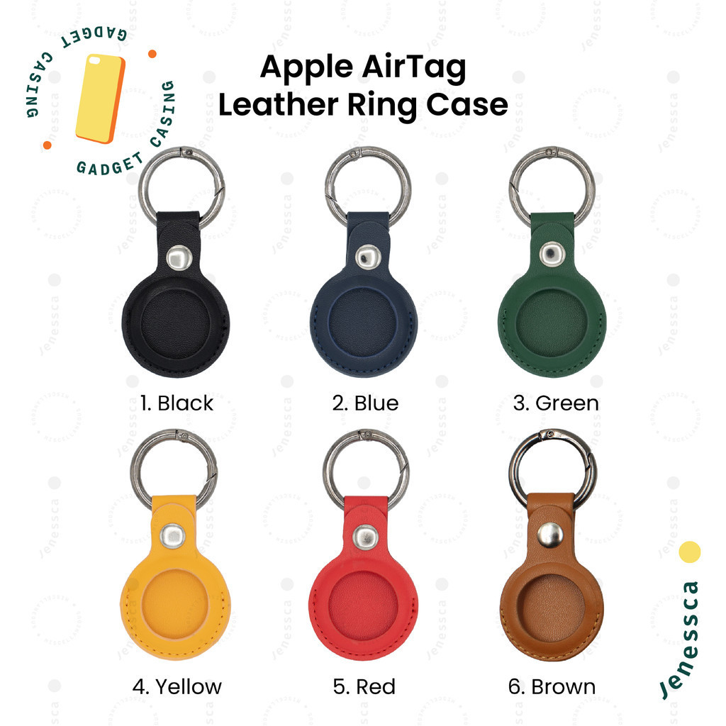 Jual Casing AirTag Leather Case Keychain Apple Gantungan AirTag ...