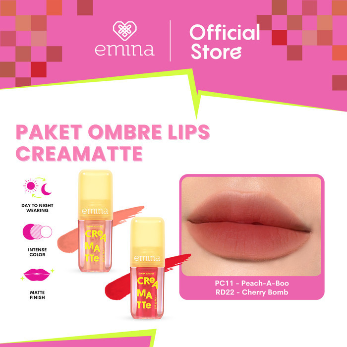 Jual PAKET Ombre Emina Creamatte Lip Cream | Shopee Indonesia