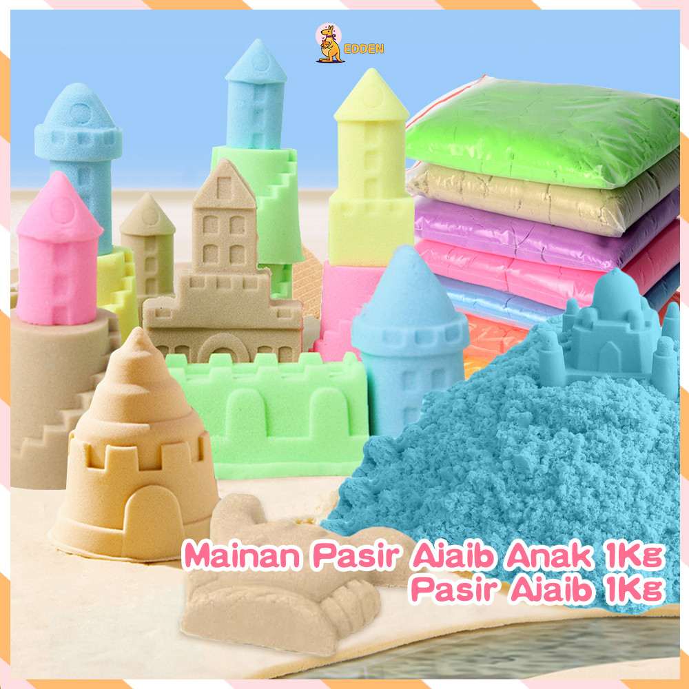 Jual Edden 1 KG Mainan Pasir Ajaib Anak Mainan Anak Pasir Murah(No ...
