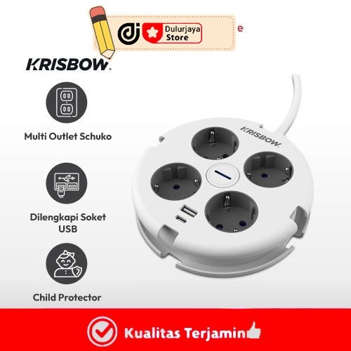 Jual ACE Krisbow Stop Kontak Disc 4 Soket Dengan Usb A & Type C ...