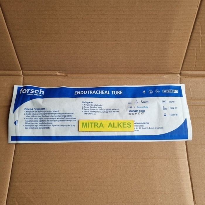 Jual ETT Non King King FORSCH. Endotracheal Tube With Intubating Stylet ...