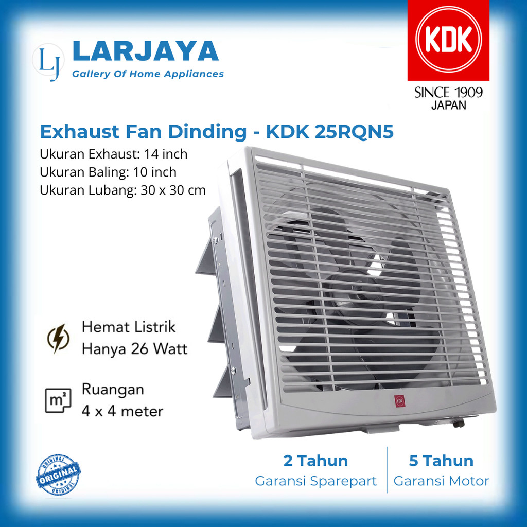 Jual KDK Wall Exhaust Ventilating Fan Dinding 10 inch 25RQN | Kipas ...