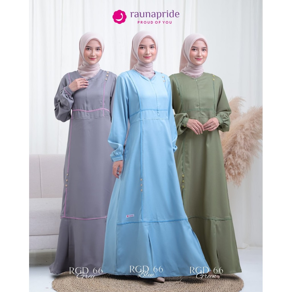 Jual Rgd-66 Baju Muslim Dress Modern by Rauna | Shopee Indonesia