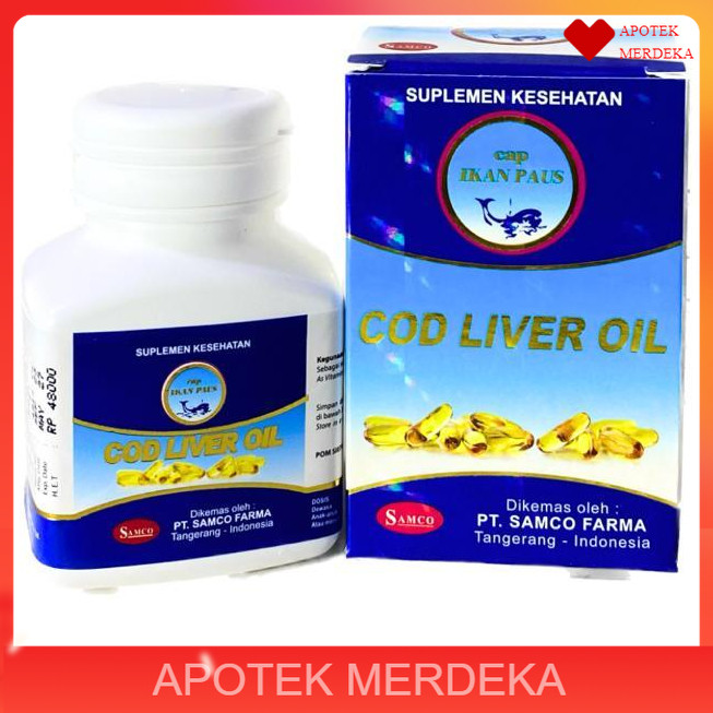 Jual COD LIVER OIL 100 KAPSUL VITAMIN A DAN D UNTUK MENJAGA KESEHATAN ...