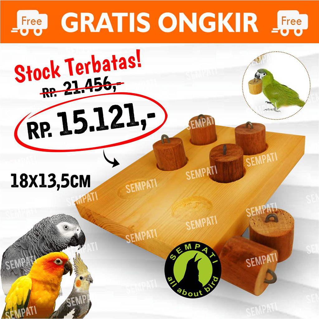 Jual Mainan Burung Parrot Parkit Puzzle Toys Gigitan Cokotan Burung ...