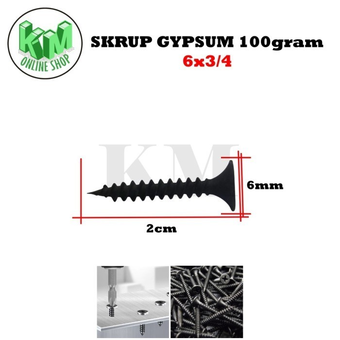 Jual Sekrup Skrup Gypsum / Sekrup Gypsum Harden screw (100 gram) | Shopee Indonesia