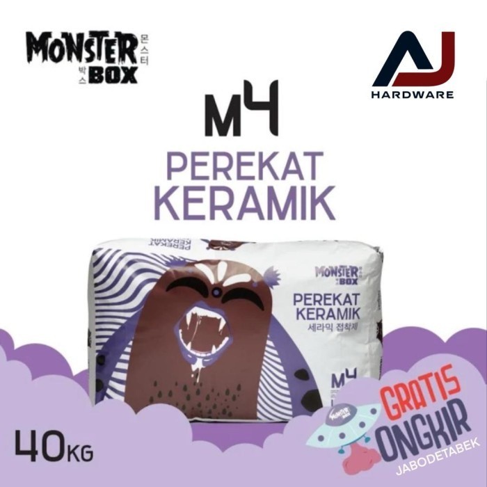 Jual Semen Instan Mortar Perekat Keramik Granit Lem Keramik MonsterBox M4 | Shopee Indonesia