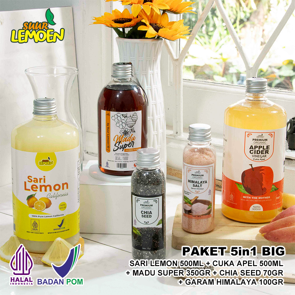 Jual Suur Lemon Paket Diet dan Detox 5in1 BIG - Paket Hemat Cuka Apel ...