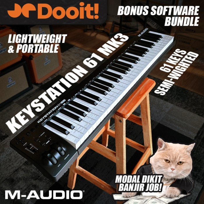 Jual M-Audio Keystation 61 MK3 MKIII Keyboard Midi Controller - 61 Keys | Shopee Indonesia