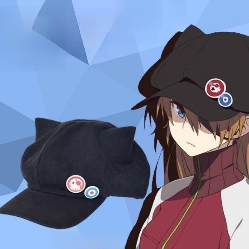 Jual Neon Genesis Evangelion EVA Asuka cat ear hat Widened Brim ...