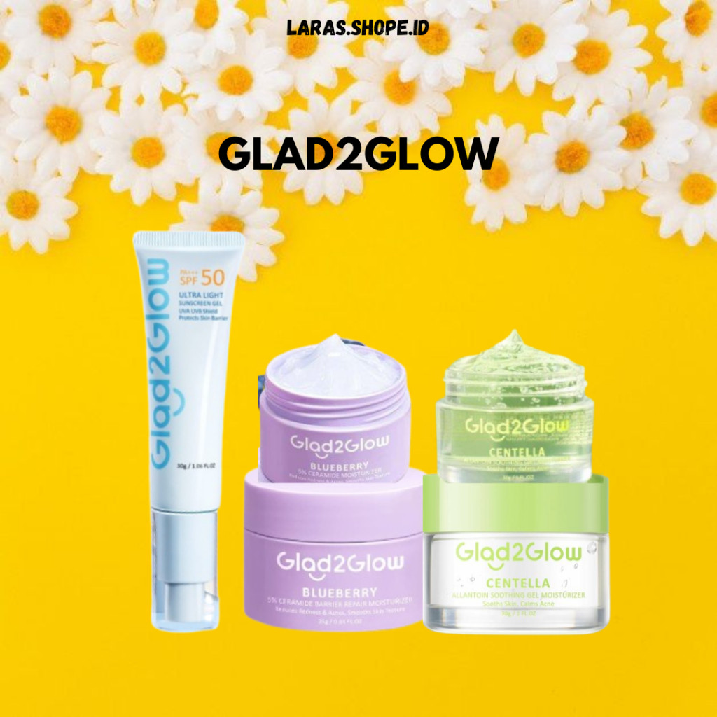 Jual GLAD2GLOW Skincare - Toner | Serum | Moisturizer | Sunscreen ...