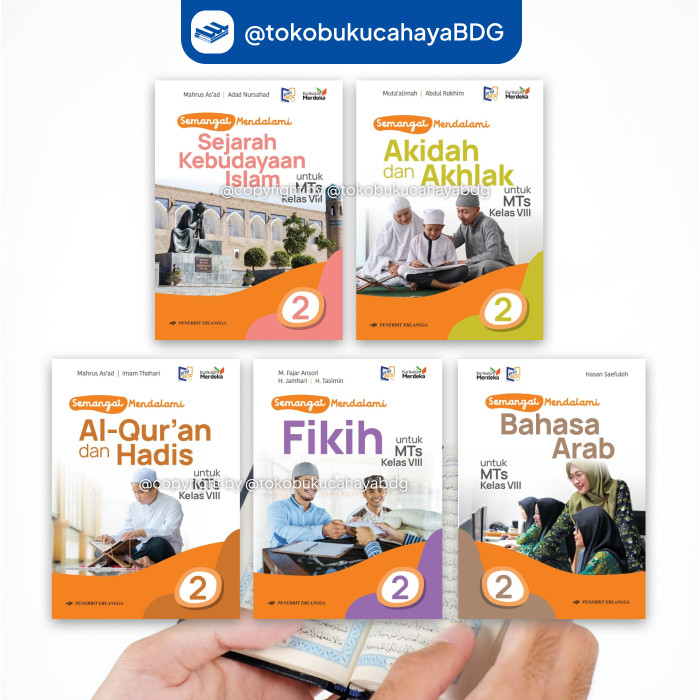 Jual Buku MTS Kelas 8 MTS K Merdeka Erlangga Akidah & Akhlak Al Qur'an Hadis Fikih Bahasa Arab ...