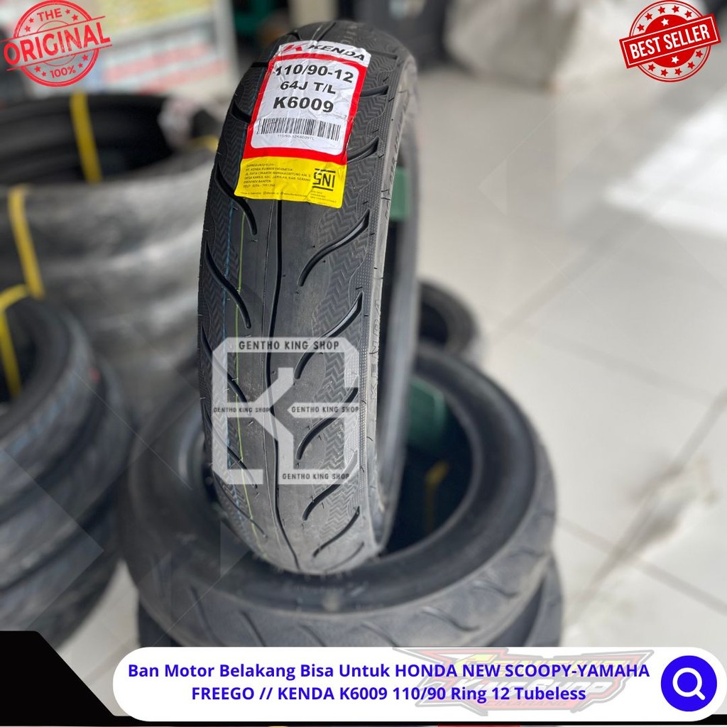 Jual Ban Motor Belakang Bisa Untuk HONDA NEW SCOOPY YAMAHA FREEGO KENDA K6009 110/90 Ring 12 ...
