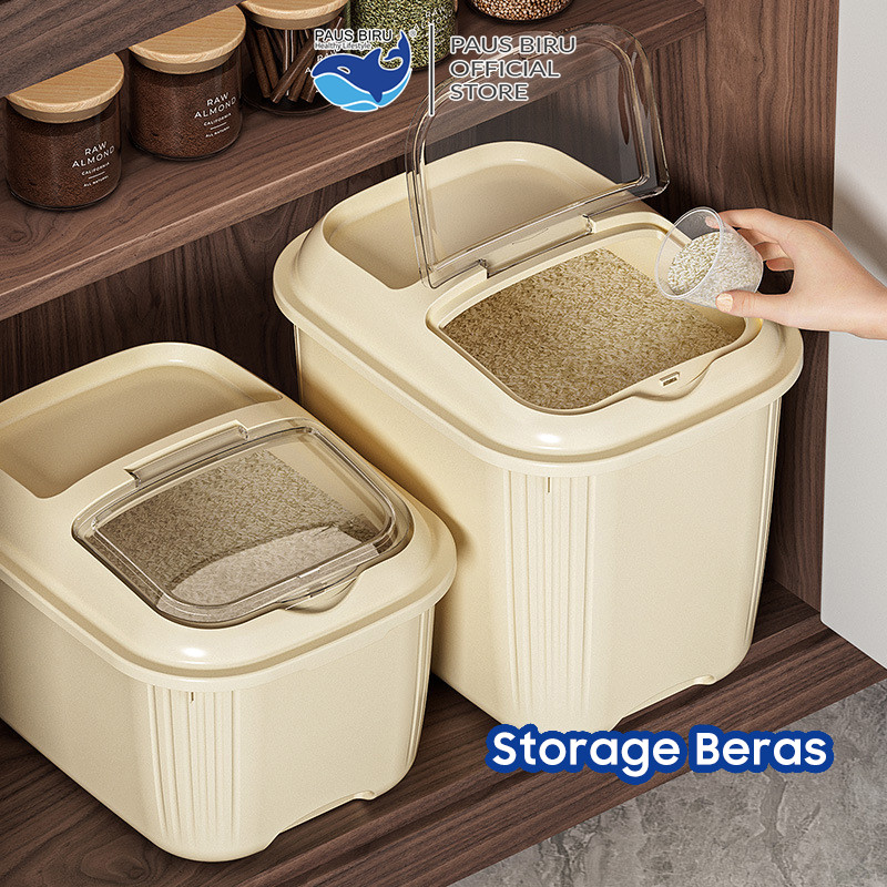 Jual Paus Biru - Tempat Kotak Beras Kacang 5kg / 7.5kg / 10kg Rice Box ...