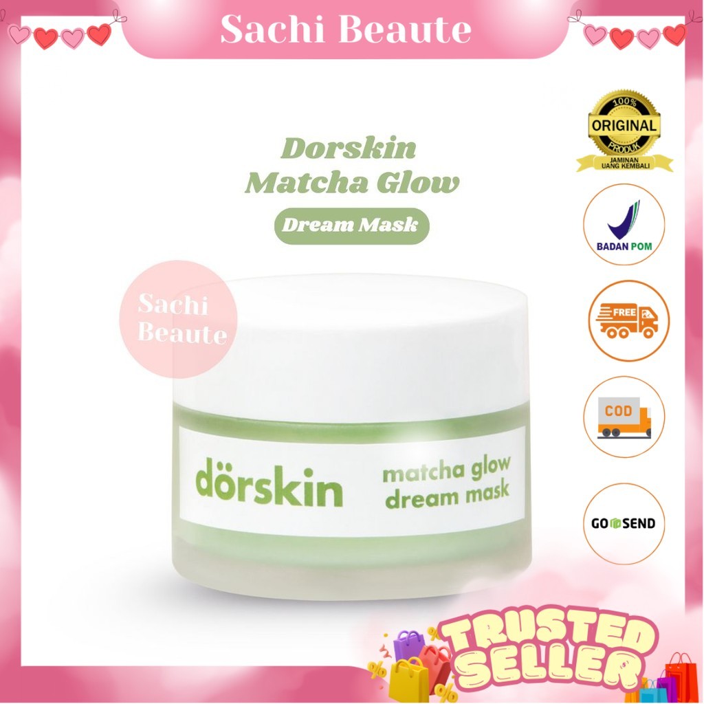 Jual Dorskin Matcha Glow Dream Sleeping Mask Brightening Masker ...