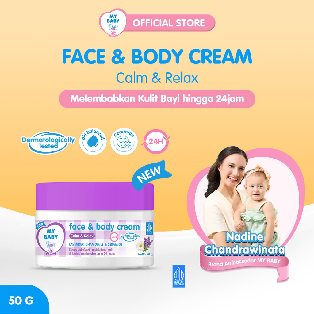 Jual MY BABY Face & Body Cream Calm & Relax 50 g | Shopee Indonesia