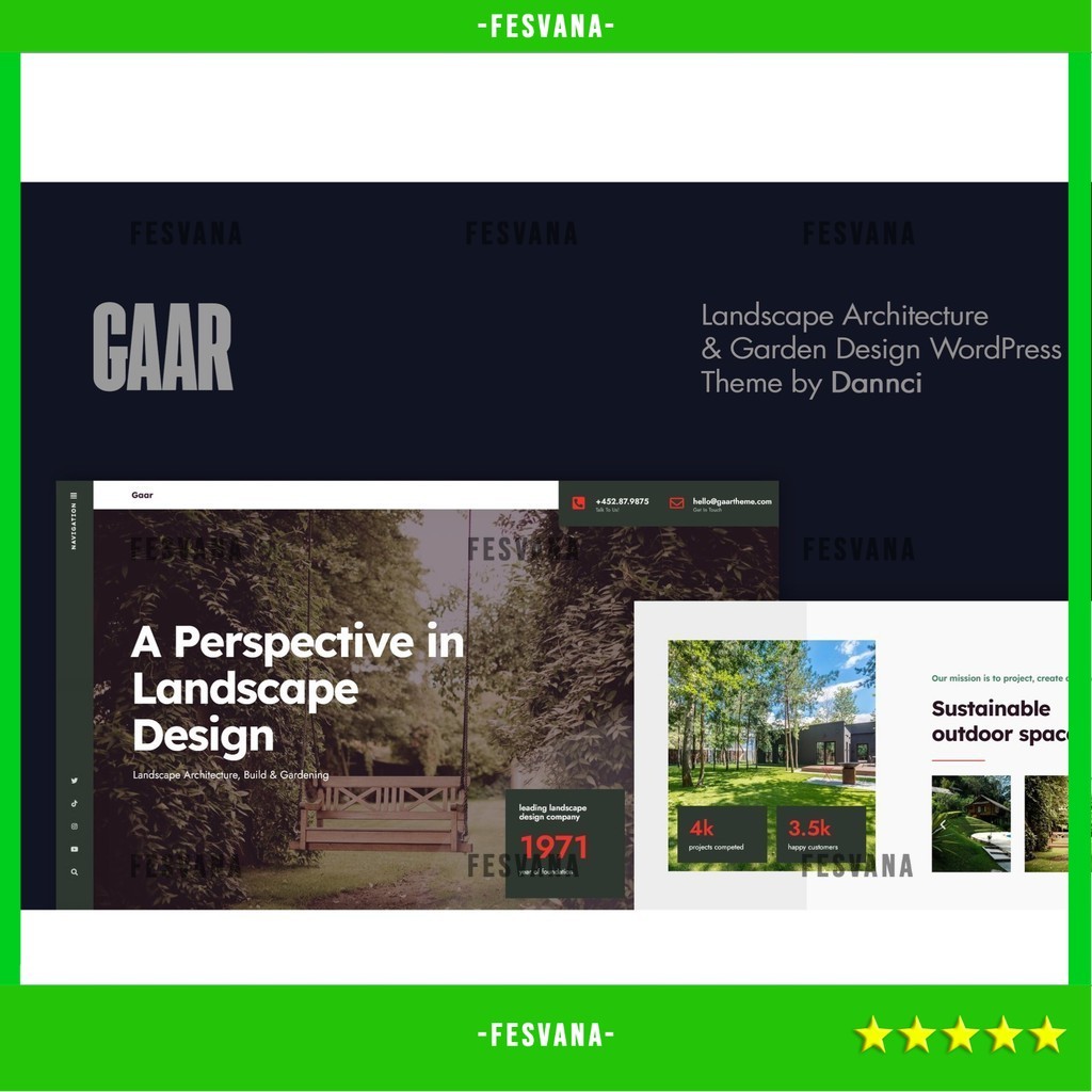 Jual WORDPRESS THEME GAAR - LANDSCAPE ARCHITECTURE & GARDEN DESIGN WP D5835 TEMA TEMPLATE WEB BY ...
