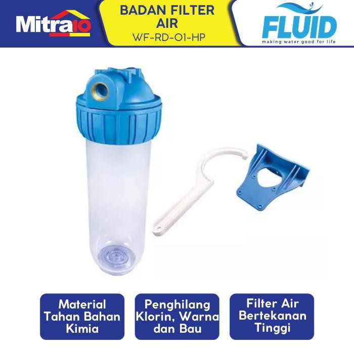 Jual Fluid Badan Filter Air Bertekanan Tinggi WF-RD-01-HP Transparan ...