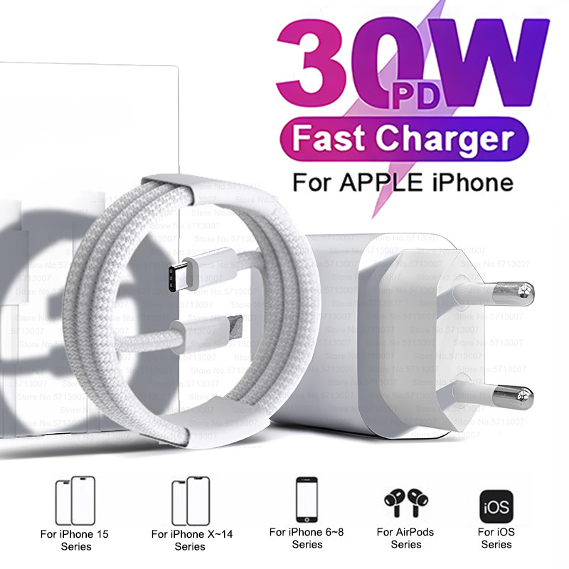 Jual For Apple 30W PD Fast arger For iPhone 16 15 14 13 11 Pro Max Plus ...