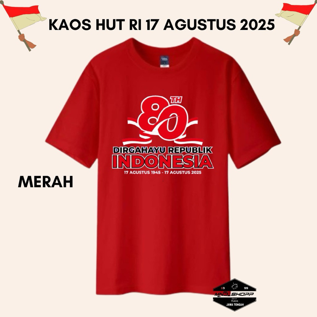 Jual KAOS KEMERDEKAAN 17 AGUSTUS 2025 100RB DAPAT 6 baju agustusan dewasa merah putih lengan ...
