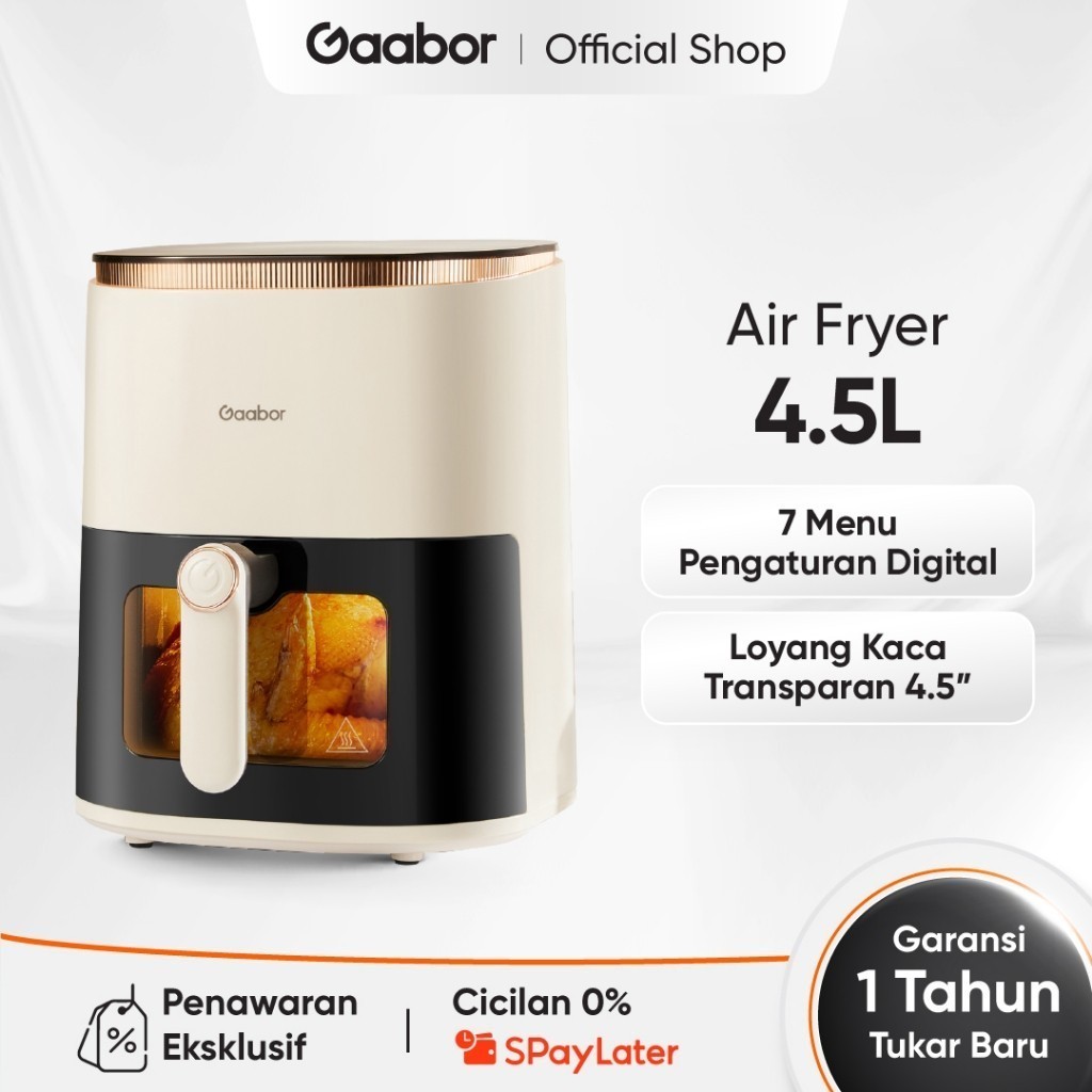 Jual Gaabor Air Fryer 4.5L Low Watt Touch Screen AF-45T01A Digital ...