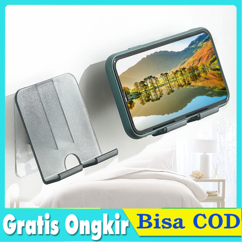 Jual Holder HP Tempel Dinding Stiker Perekat Kuat 360° Rotasi - Untuk ...