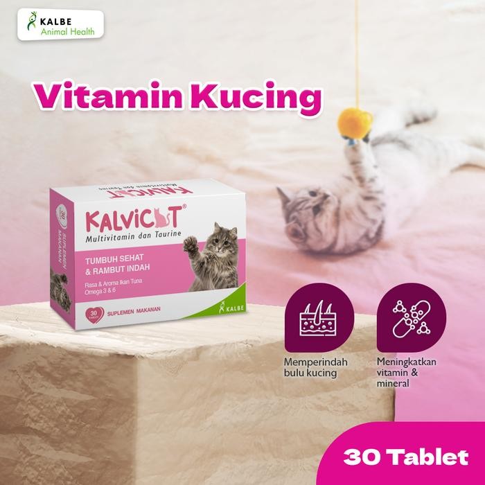 Jual [SUNNYPAWS] KALVICAT 30 Tablet Suplemen Kucing Multivitamin ...