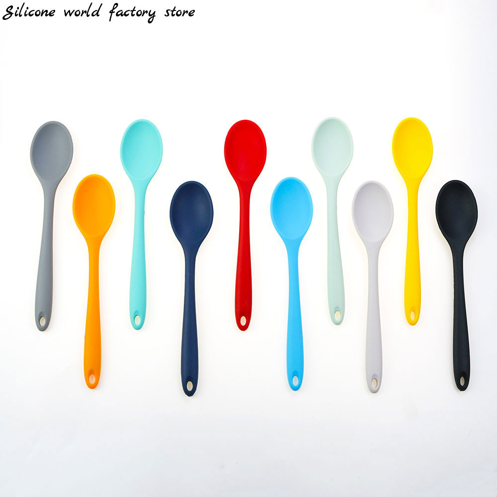 Jual Silicone world Silicone Spoon Mixing Soup Spoons Kit en Mixing ...