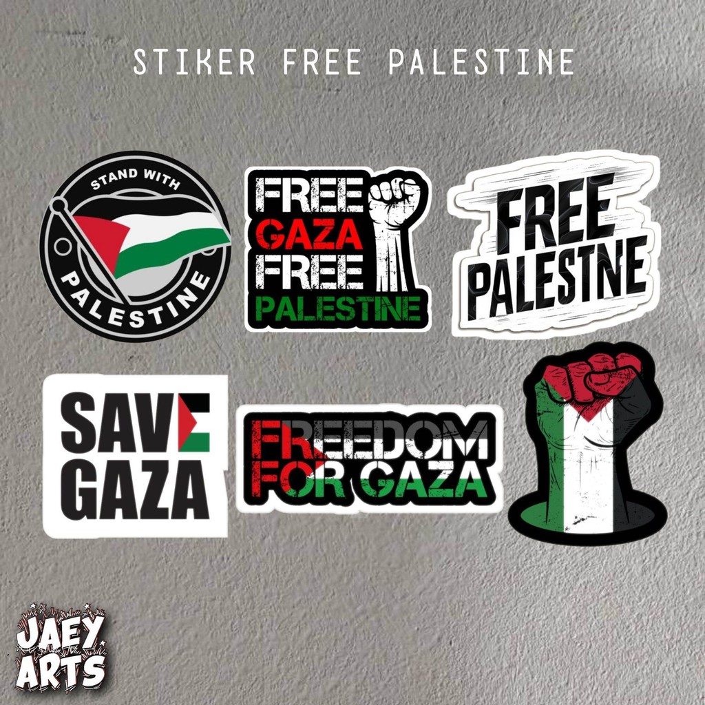 Jual 6 Pcs Stiker FREE PALESTINE Stiker Palestina Stiker Support ...