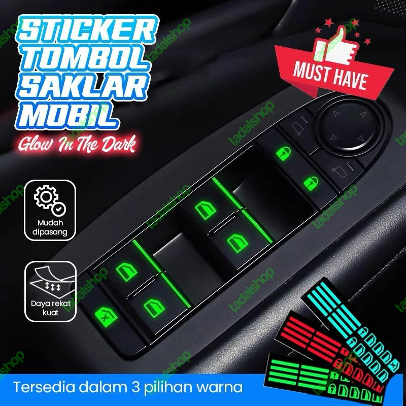 Jual stiker tombol saklar mobil stiker tombol kaca mobil stiker glow in ...