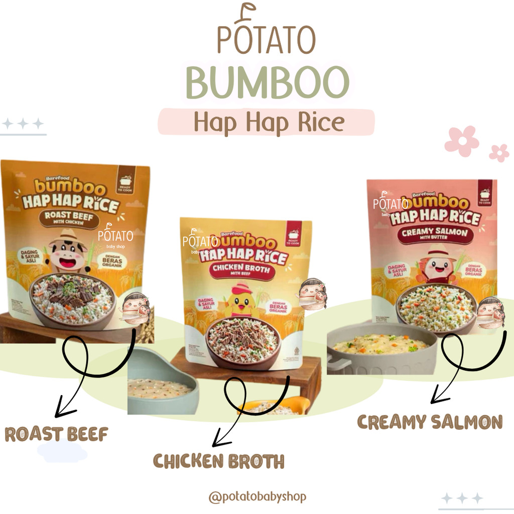 Jual Bumboo Hap Hap Rice Beras Nutrisi MPASI Organik Tanpa Gula Garam ...