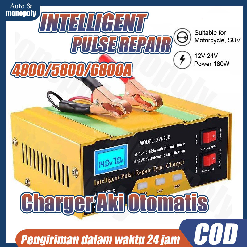 Jual Alat Cas Aki Motor Dan Mobil/Lead Acid Smart Battery Charger ...