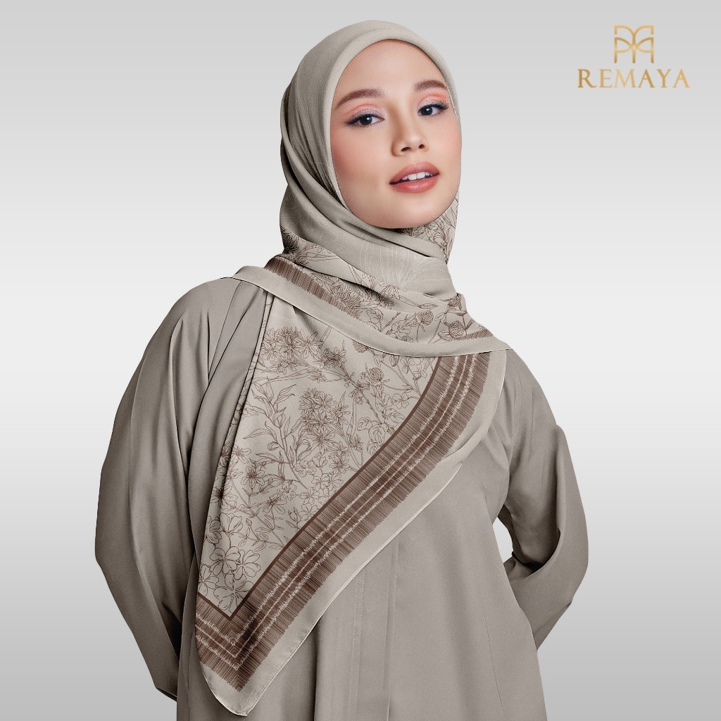 Jual Remaya Rosalia Scarf Hijab Segiempat Voal Premium Motif Elegan ...