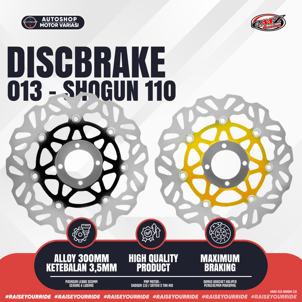 Jual Disc Brake Depan 300mm Shogun 110 Satria Hiu 2 Tak Model PSM ...