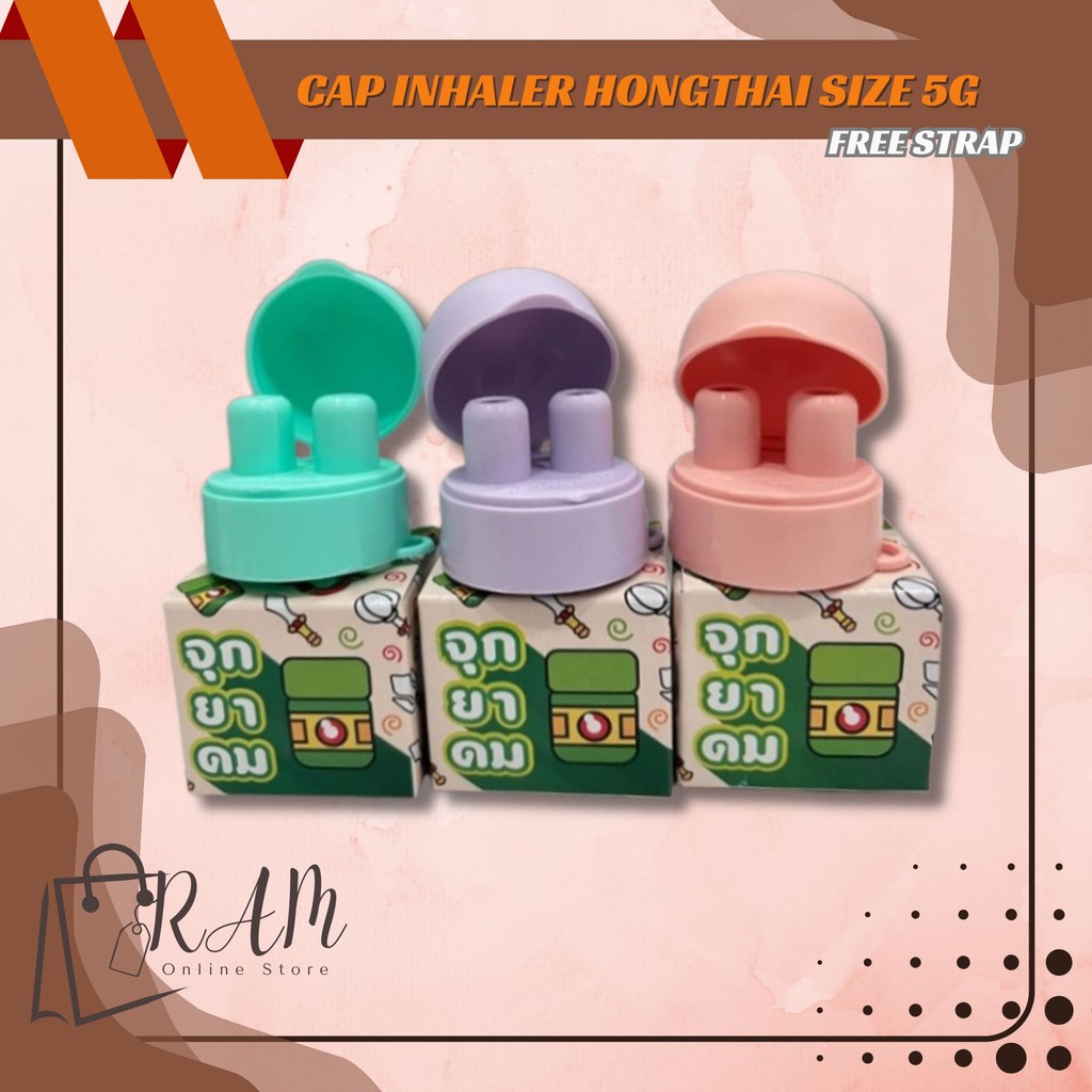 Jual Cap Inhaler HongThai 5g (25g) Dua Lubang Free Strap/ Cap Double ...