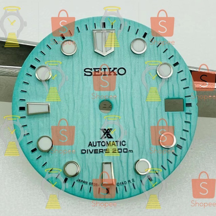 Jual Seiko Wood Texture Dial NH35 28.5mm (Green Lume) | Shopee Indonesia