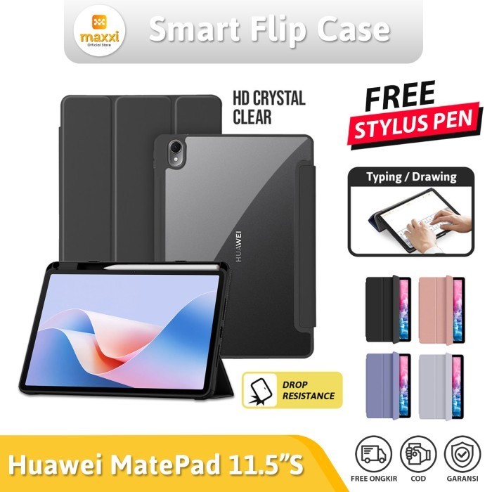 Jual Casing Huawei MatePad 11.5 S 2024 Smart Flip Cover Acrylic Case ...