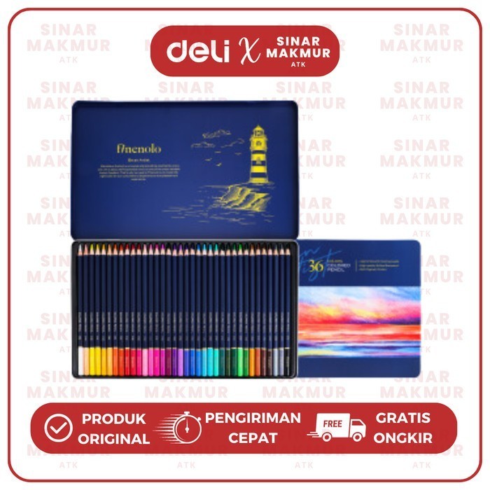 Jual Color Pencil/Pensil Warna Hybrid 36 Warna Finenolo Deli EC122-36 ...