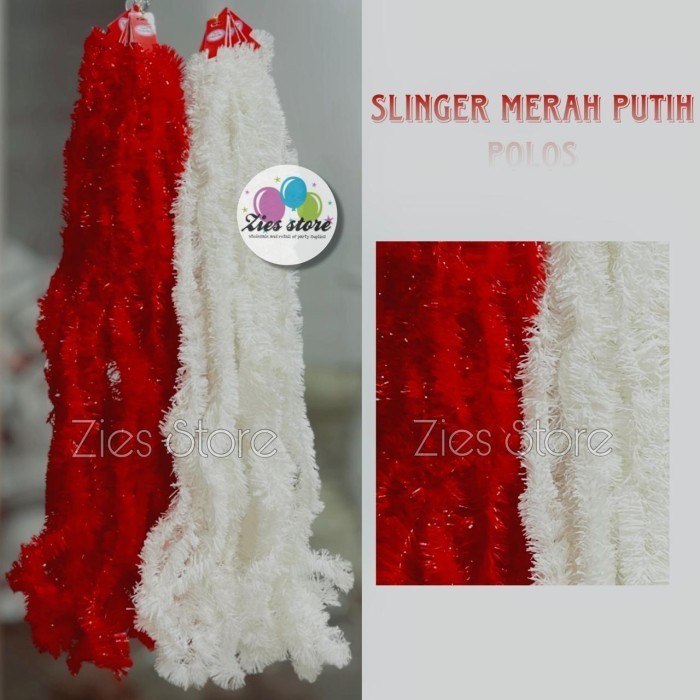 Jual Slinger Merah Putih Polos / Hiasan HUT RI 17 Agustus - Merah ...